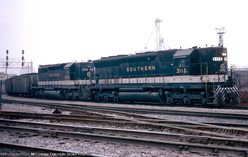 Southern Railway SD45 #3112 & SD40-2 #3235 lead a "Pride Coal Train" bound for Georgia Power Company